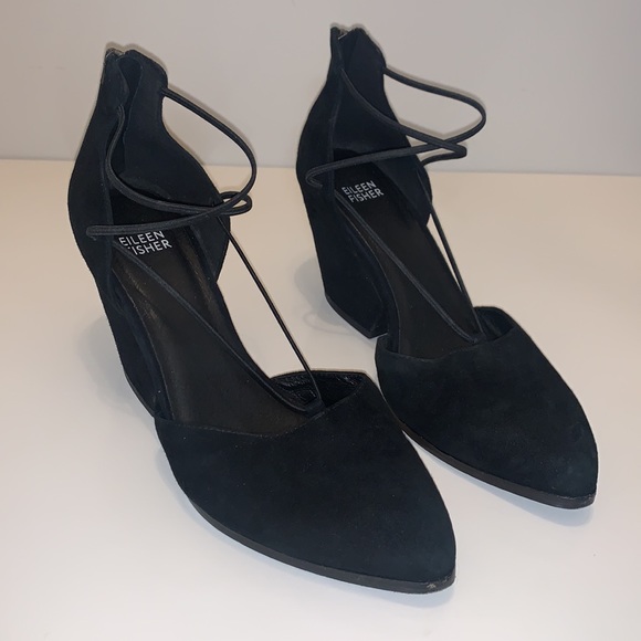 Eileen Fisher | Shoes | Eileen Fisher Black Suede Rope Ghillie Lace ...